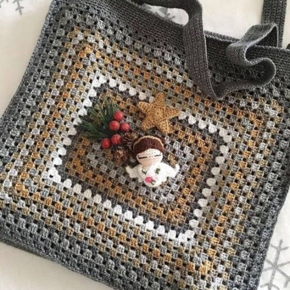 Hand Crafted | Bags | Granny Square Spring Shoulder Bag Handmade ...